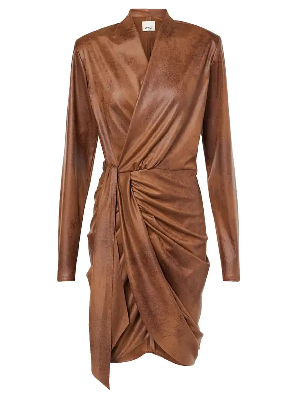 Isabel Marant Aleora Draped Wrap Dress - Brown