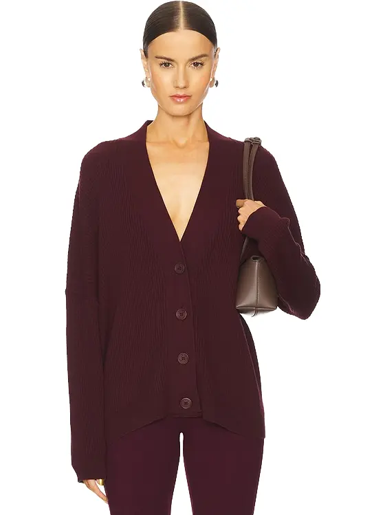 Sablyn Sparrow Cashmere Cardigan - Bordeaux