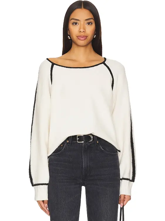 Central Park West Billie Raglan Sweater - Ivory