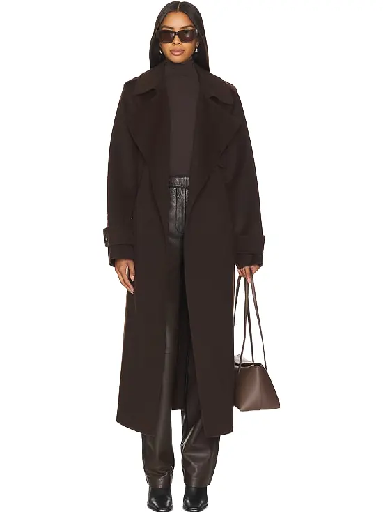 LAMARQUE Margaret Coat - Dark Brown
