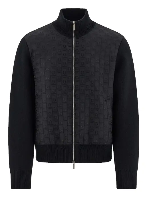 FERRAGAMO Knitted Bomber Jacket - Black