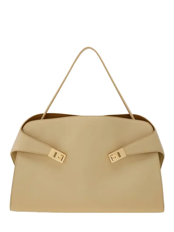 FERRAGAMO Hug Soft Shoulder Bag - Gold