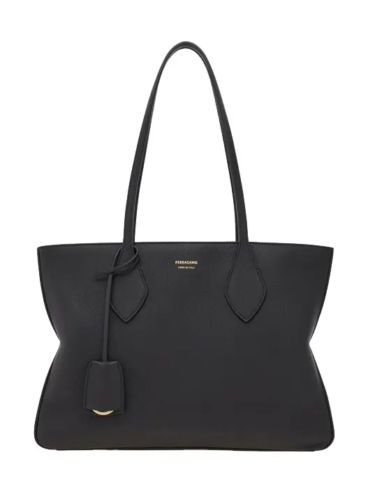 FERRAGAMO Star-shaped Tote Bag M - Black