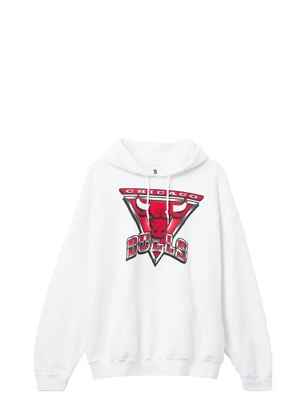 Junk Food Clothing Nba Chicago Bulls Triangle Hoodie - White