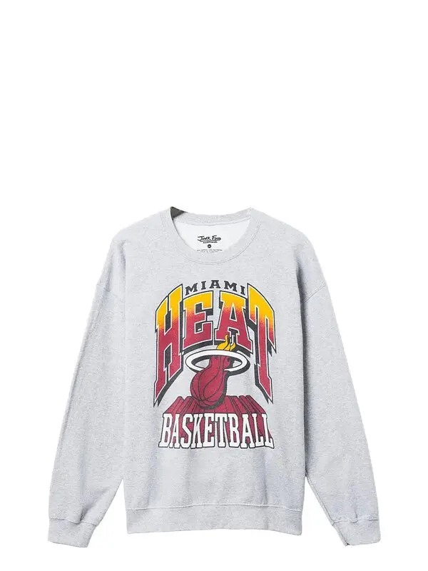 Junk Food Clothing Nba Miami Heat Backcourt Fleece Sweatshirt - Heather Gray