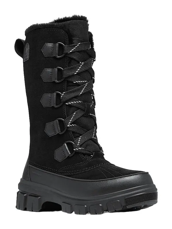 Sorel Tivoli V Tall Fleece Lined Waterproof Boots - Blac/natural