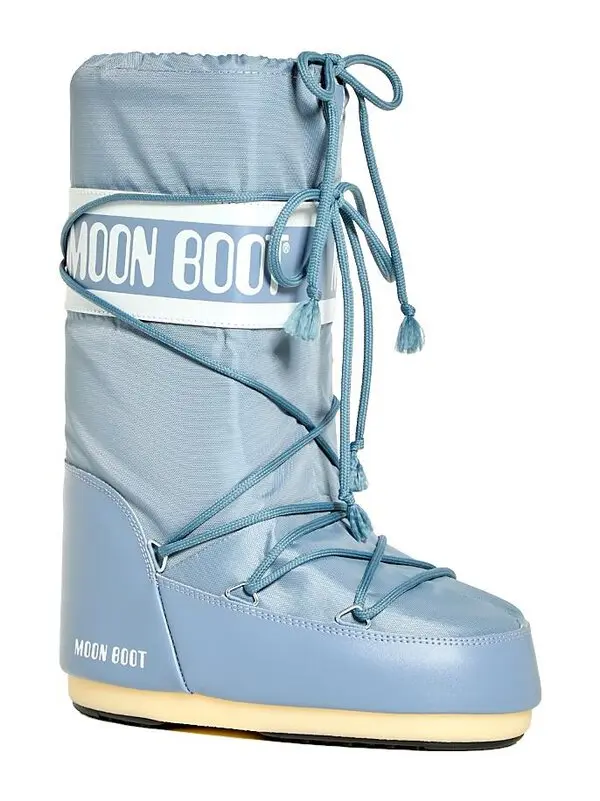 Moon Boot Icon Nylon Cold Weather Boots - Elephant Gray