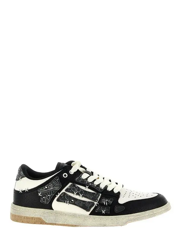 Amiri Bandana Skel Top Low Sneakers - Black