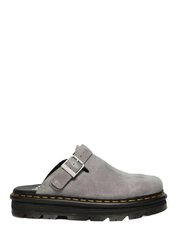 Dr. Martens Zebzag Suede Slingback Platform Mule - Grey