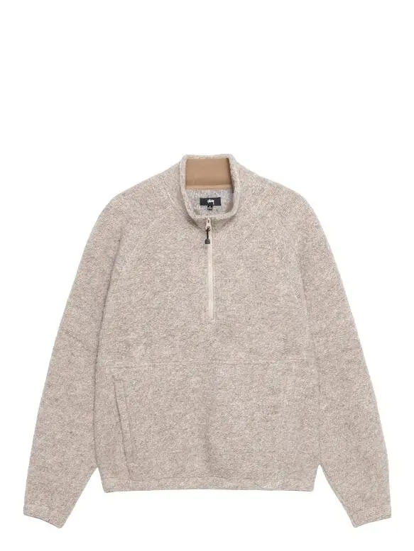 StÜssy Wool Blend Sherpa Mock Neck - Tan