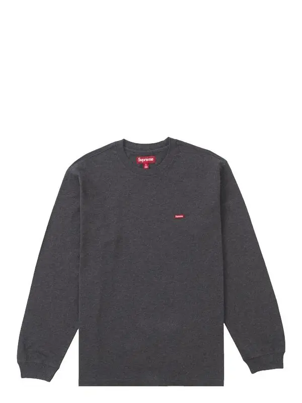 Supreme Small Box Long Sleeve Tee Shirt - Charcoal