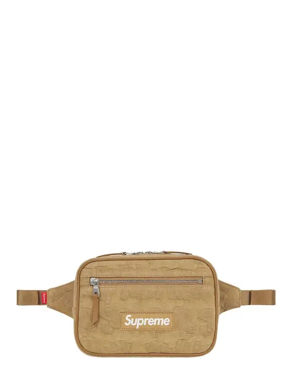 Supreme Fat Tip Jacquard Denim Waist Bag - Tan