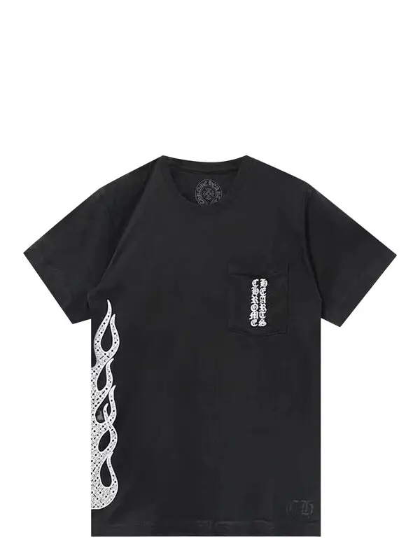 Chrome Hearts Side Flame T-shirt - Black