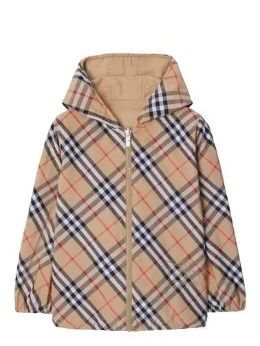 Burberry Reversible Check Cotton-blend Jacket - Sand
