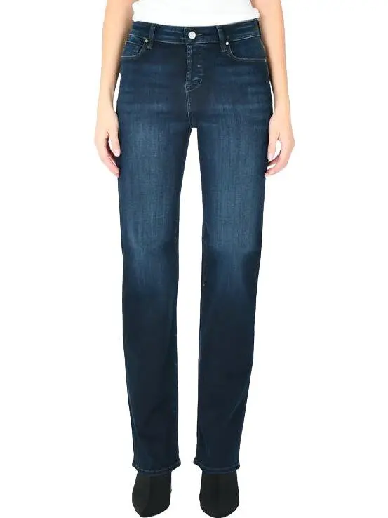 Fidelity Denim Cali High-rise Straight Leg Jeans - Madera Blue