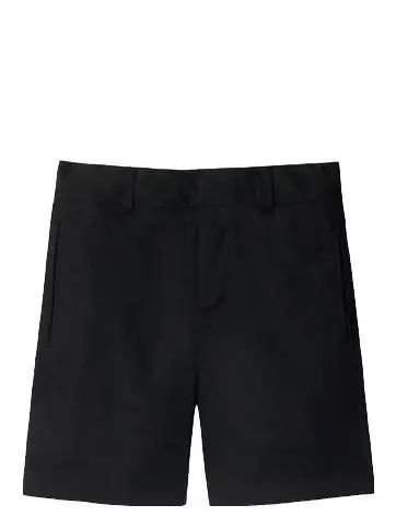 Burberry Cotton Blend Twill Shorts - Black