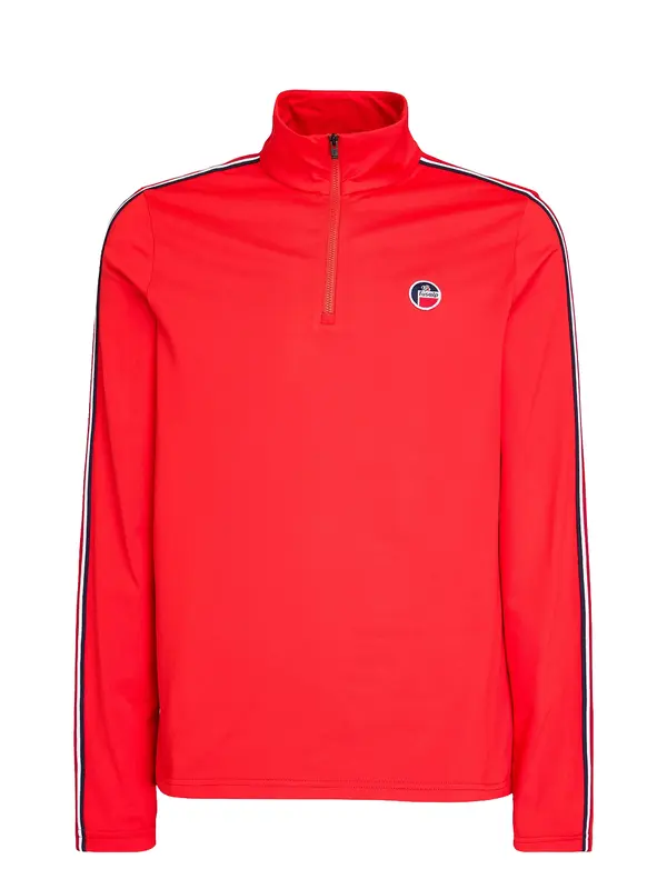 Fusalp Mario Iii Tech-jersey Half-zip Base Layer - Red