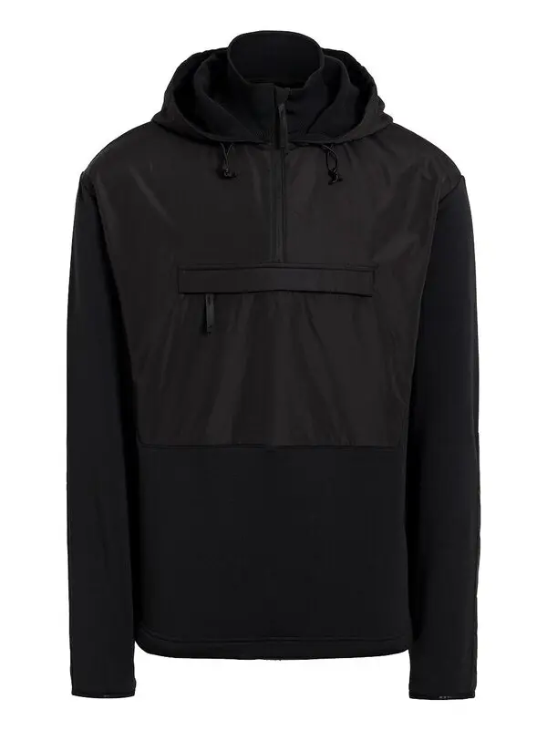 Aztech Mountain Hut Shell-paneled Fleece Hooded Jacket - Black