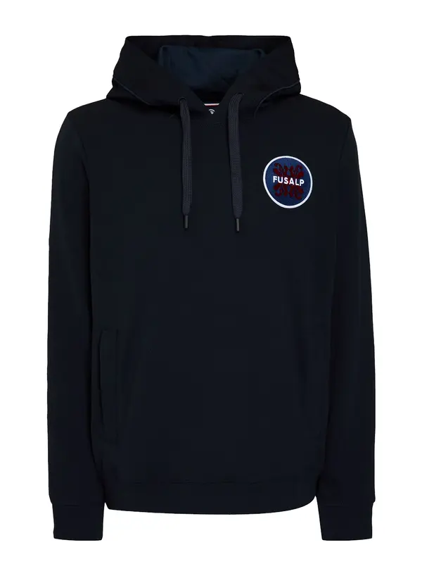 Fusalp Embroidered Fleece Hoodie - Midnight Blue