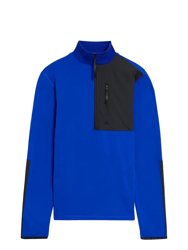 Aztech Mountain Performance Ripstop-paneled Fleece Half-zip Base Layer - Royal Blue