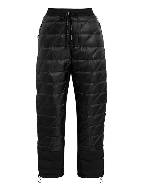 HOLDEN Fleece-paneled Quilted Shell Track Pants - Black