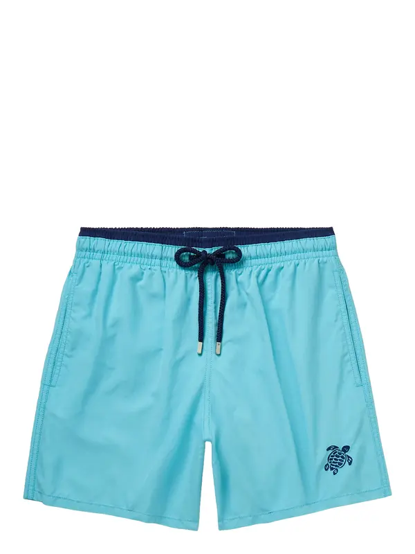 Vilebrequin Moka Straight-leg Mid-length Swim Shorts - Blue