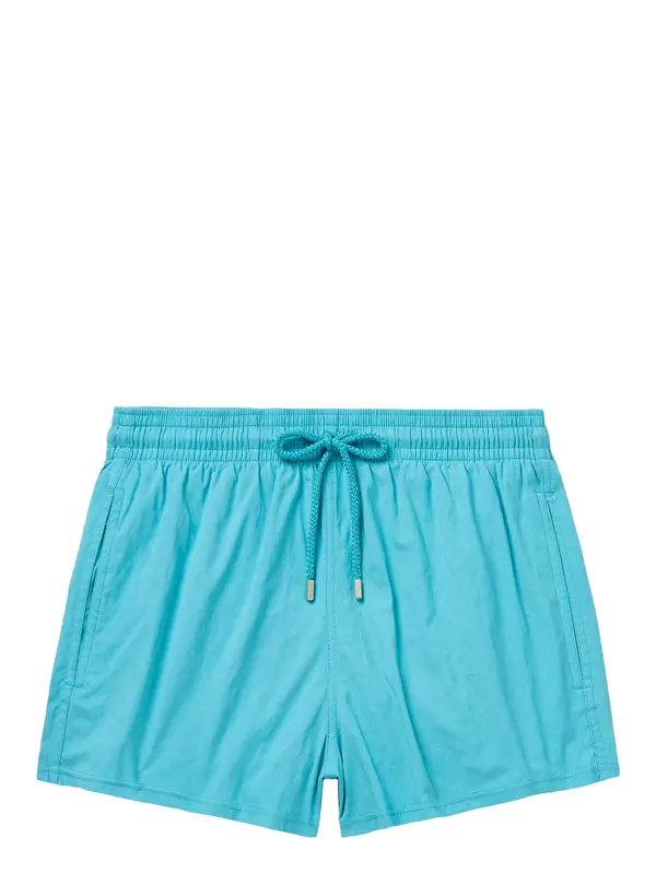 Vilebrequin Manta Straight-leg Recycled Swim Shorts - Blue