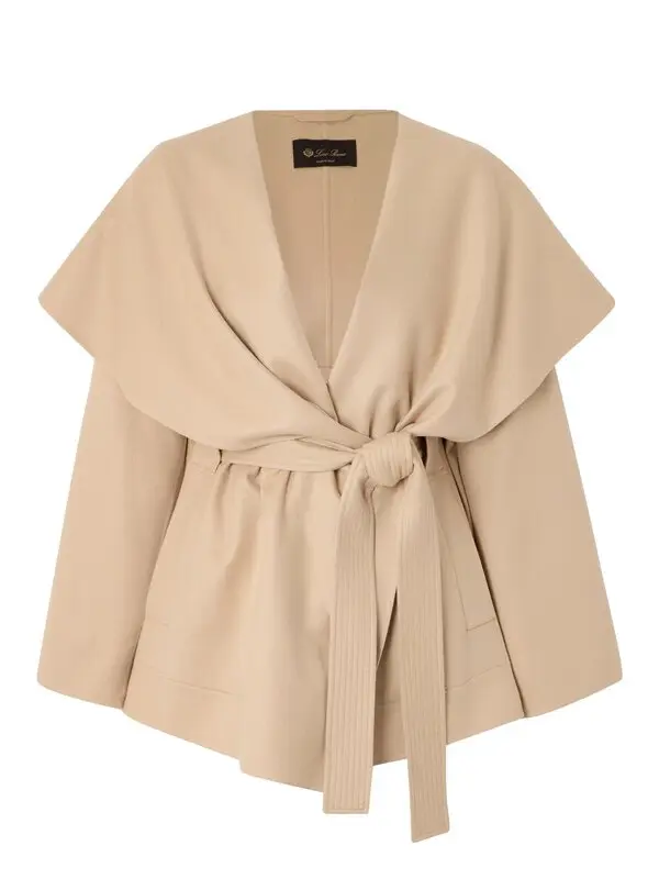Loro Piana Belted Cashmere Cardigan - Cream