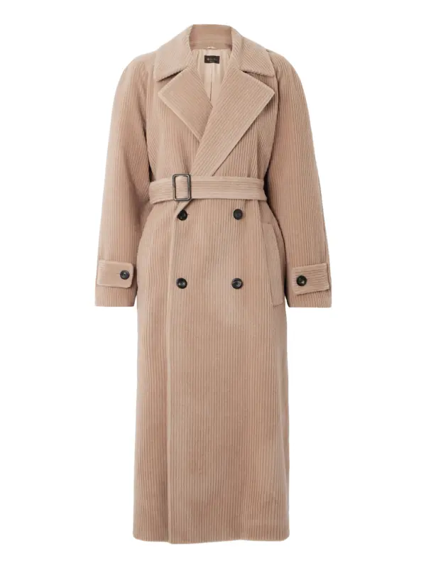 Loro Piana - Double-Breasted Belted Cashmere-Corduroy Trench Coat