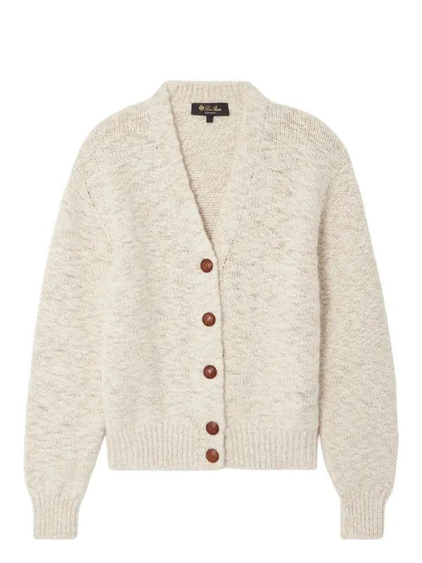 Loro Piana Cashmere-bouclé Cardigan - Neutrals