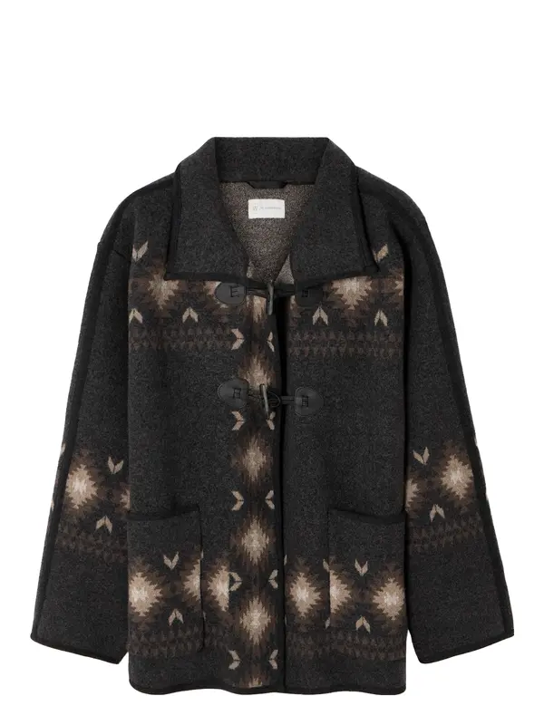 WE NORWEGIANS Hovden Fair-isle Wool Jacket - Black