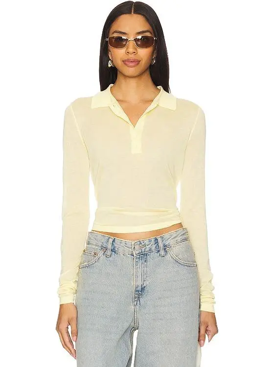 Lioness Black Swan Polo Top - Lemon