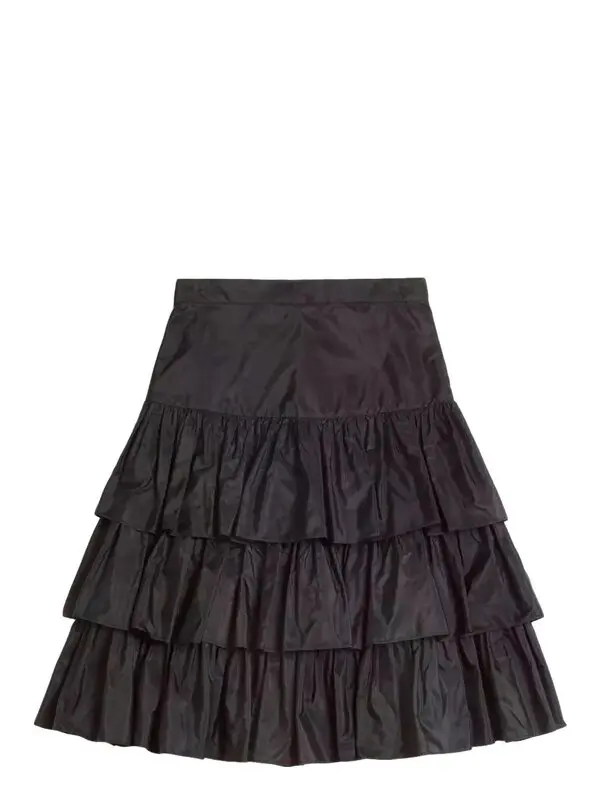 Valentino Garavani Ruffled Taffeta Knee-length Skirt - Black