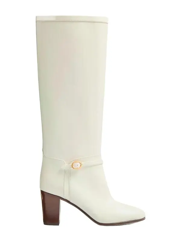 Valentino Garavani 75mm Pattie Leather Boots - Neutrals