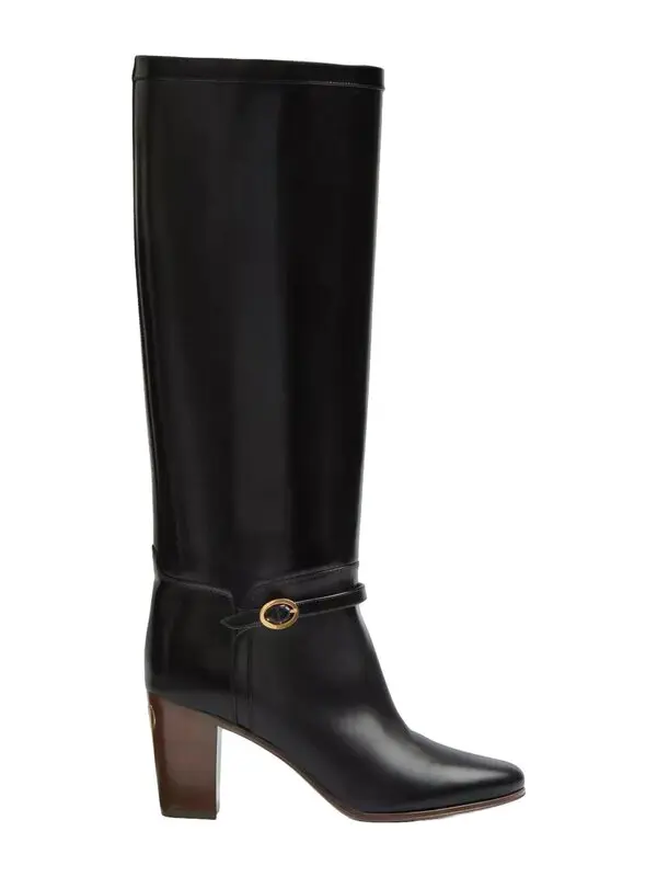 Valentino Garavani 75mm Pattie Leather Boots - Black