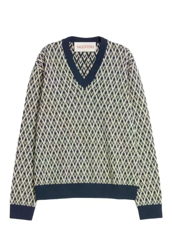 Valentino Garavani Virgin Wool Sweater - Blue