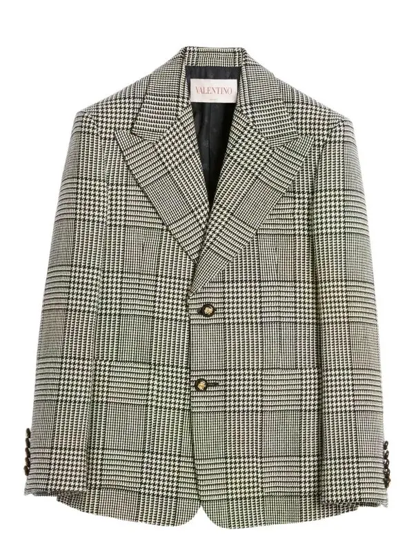 Valentino Garavani Houndstooth Single-breasted Blazer - Neutrals
