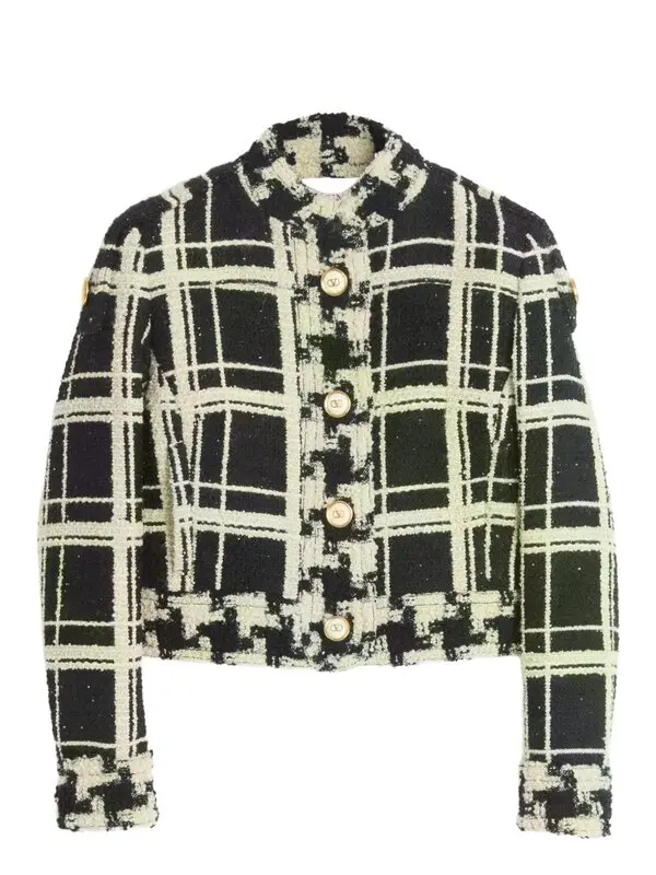 Valentino Garavani Checked Tweed Jacket - Black