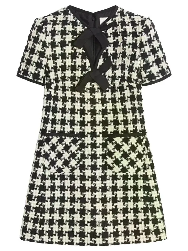 Valentino Garavani Damier Light Tweed Mini Dress - Neutrals