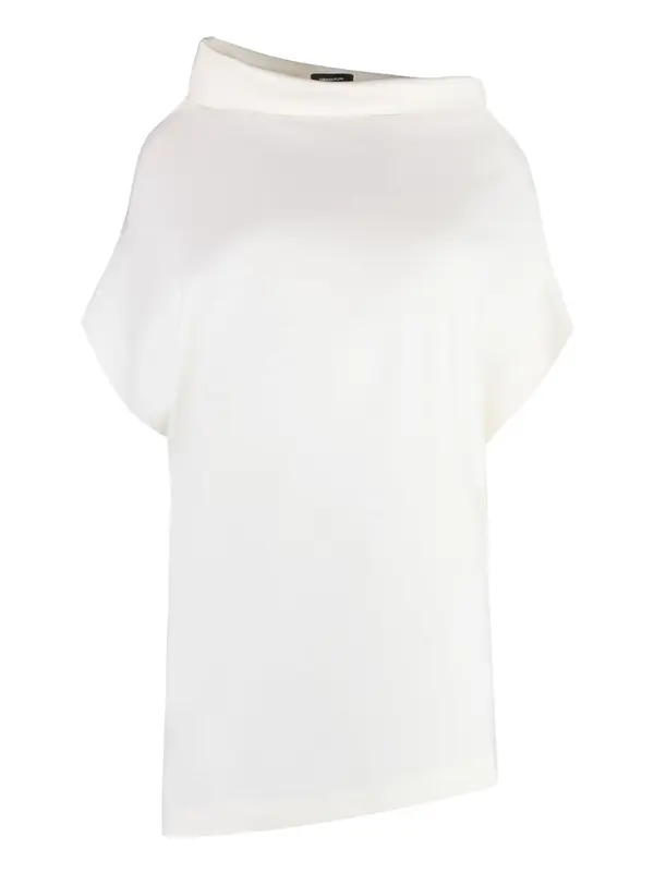 Fabiana Filippi Asymmetric Neck Blouse - White