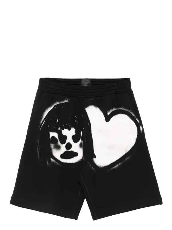 Givenchy Graffiti Print Shorts - Black