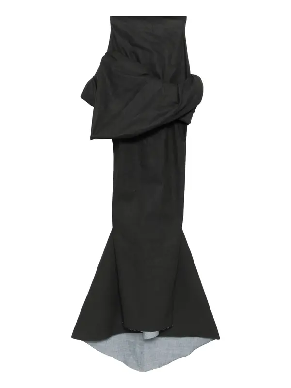 Rick Owens Draped Maxi Skirt - Black