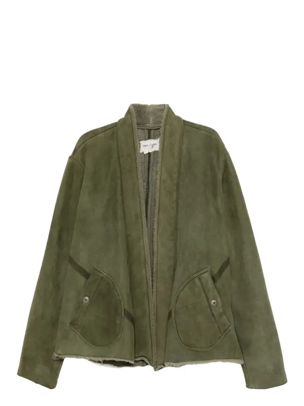 GREG LAUREN Army Shearling Jacket - Green
