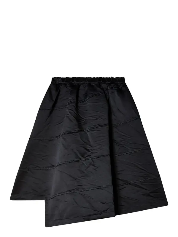 BLACK COMME DES GARÇONS Asymmetric Mini Skirt - Black
