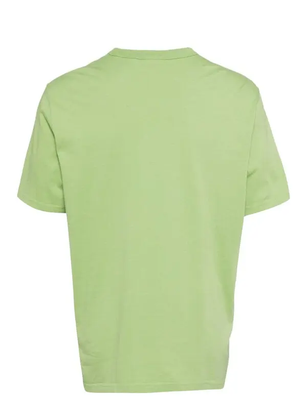 CAFÉ KITSUNÉ Logo-print Cotton T-shirt - Green