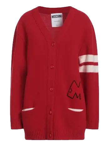 Moschino Virgin Wool Cardigan - Red