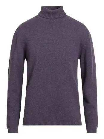 DANIELE FIESOLI Turtleneck Merino Wool Sweater - Purple