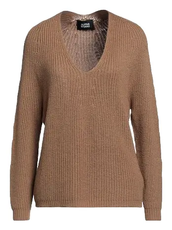 Alpha Studio Merino Wool Sweater - Beige