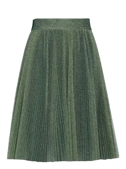 Dolce & Gabbana Metallic Flared Midi Skirt - Green