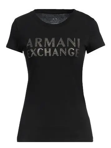 Armani Exchange Cotton T-shirt With Brand Logo - Black